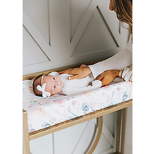 Premium Knit Diaper Changing Pad Cover"Bloom" by Copper Pearl