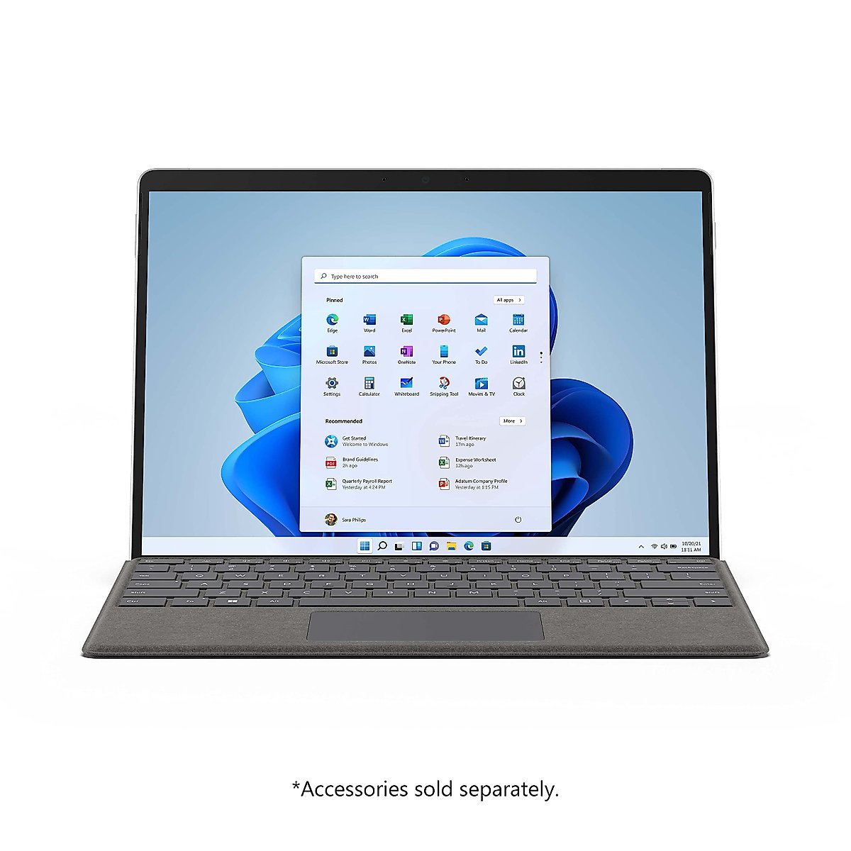 Microsoft Surface Pro 8-13" Touchscreen - Intel Evo i5-1145G7 Platform Core i5-8GB Memory - 512GB 2880 x 1920, Intel Iris Xe, SSD Windows 11 Pro 64-bit, Quad-Core - Platinum EBS-00001 (Renewed)