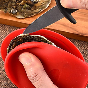 Hemoton 3 Pcs oyster Seafood Knives Clam Shucking Tools Oyster Shucker seafood shucking tool mussels oyster opening tool home tools household Stainless steel kitchen supplies