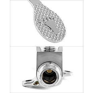 QWORK Foot Pedal Valve for Faucet, Floor Mounted Singe Foot Pedal Water Valve Touchless Pedal Valve for Basin Water Tap, Bathroom Basin Faucet, Screws Included, 1 Pack