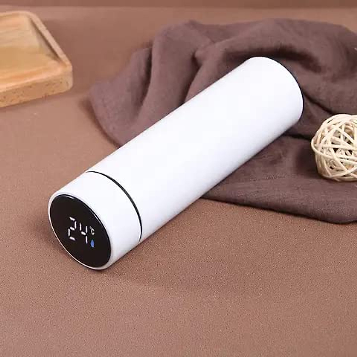 Stainless Steel flask Vacuum Water/Coffee Bottle for Gym,sports,office with LED Temp smart luxry bottle keeps drink 24 hrs hot and 24 hrs cold for men and women.