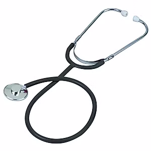 Veridian Healthcare 05-12301 Prism Series Aluminum Single Head Nurse Stethoscope, Black