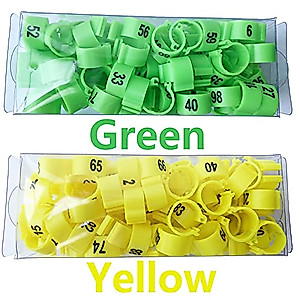 SRRPSPIGEON Pigeon Clip Ring Pigeon Ring Pigeon Band Bird Leg Ring Chicken Leg Band with Serial Number 001-100