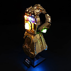 Kyglaring LED Lighting Kit (No Model) Designed for Lego Infinity Gauntlet 76191 Thanos Right Hand Gauntlet Model Building Set - without Lego Set (RC Version)