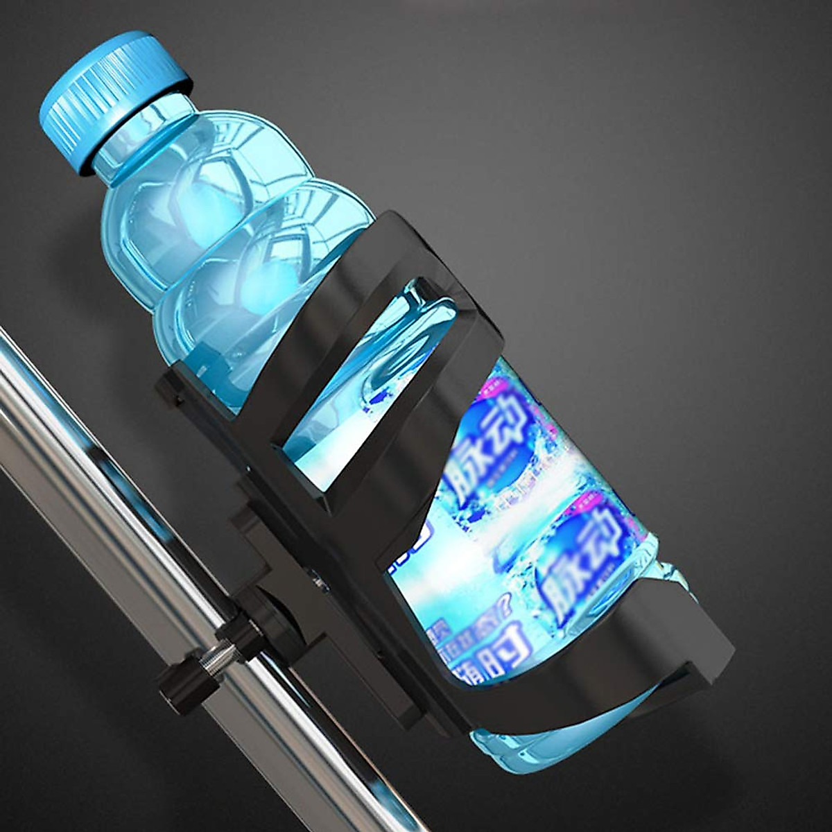 Garneck Bicycle Cup Holder Quick Release 360 Degrees Universal Rotation Water Bottle Holder Bike Accesories for Walker Wheelchair Trolleys Bike(Black)