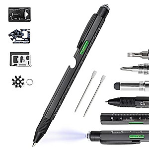 BCHARYA 5 Piece Multitool Set, 9-In-1 Multitool Pen, Wallet Multi-Tool, Cool Gadgets Stocking Stuffers Gifts for Men, Portable Pocket Tools for Outdoors, Home Improvement
