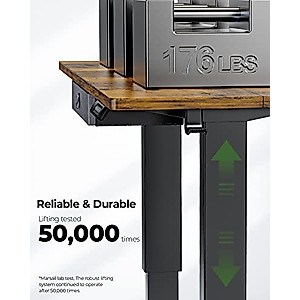 Marsail Standing Desk with Drawer, 48x24 Inch Adjustable Height Standing Desk, Electric Stand up Desk, Sit Stand Home Office Desk, Ergonomic Workstation for Home Office Computer Gaming Desk