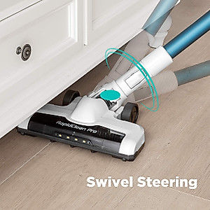 Eureka RapidClean Pro Lightweight Cordless Vacuum Cleaner, High Efficiency Powerful Digital Motor LED Headlights, Convenient Stick and Handheld Vac, Essential, White