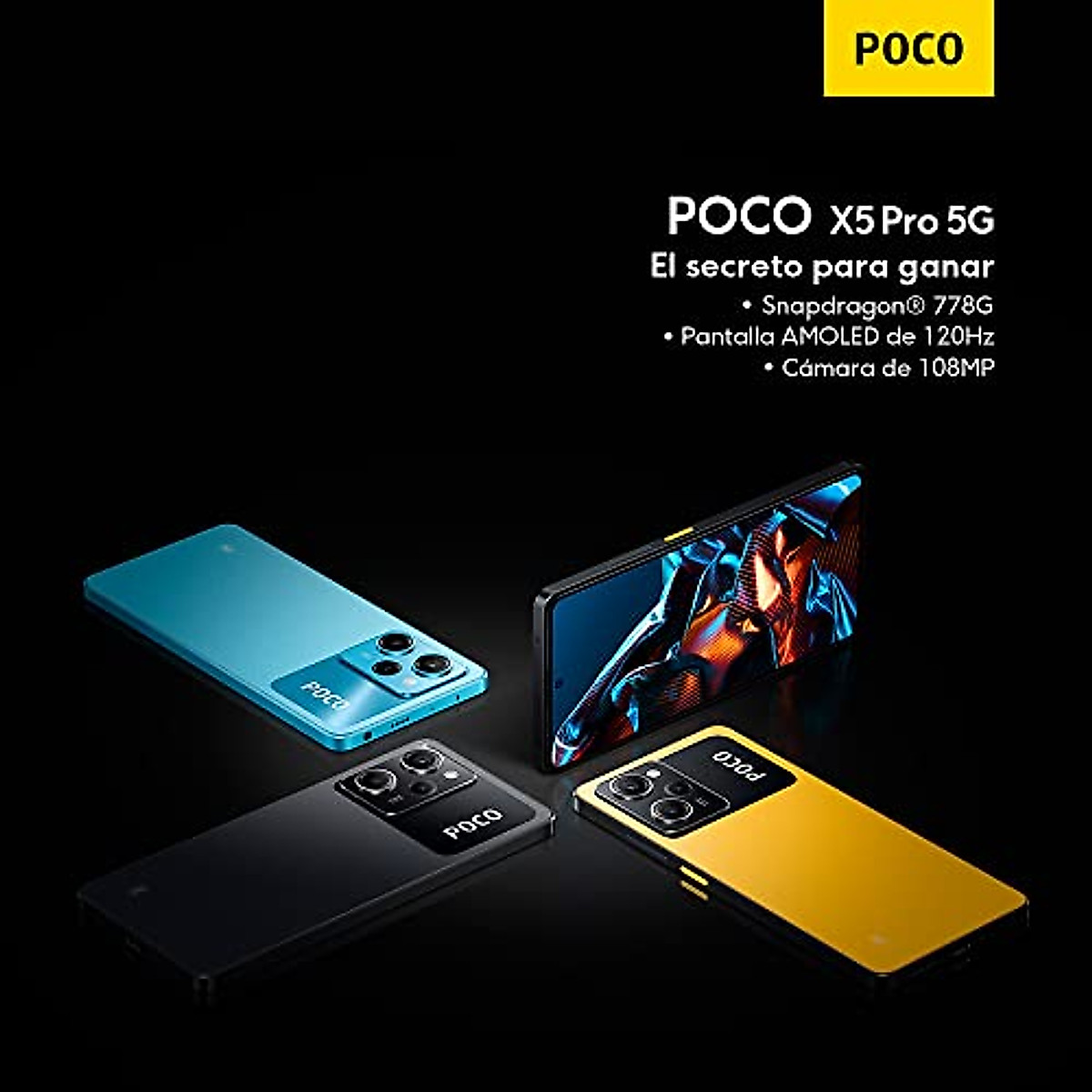 Xiaomi Poco X5 Pro 5G, Dual SIM, 128GB + 6GB, Factory Unlocked GSM, International Version - No Warranty - Blue