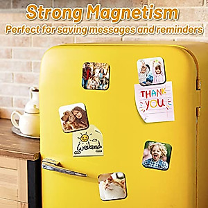 Sublimation Magnet Blanks, Personalized Sublimation Blanks Bulk with 20 PCS Larger Square Blanks, 20 PCS Fridge Magnets for Custom Refrigerator Oven Décor Office Calendar DIY Crafts (6 x 6 cm)