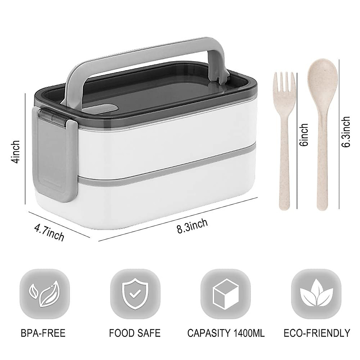 Adult Bento Box Lunch Box Large, Bento Box Japanese Lunch Box Kit with Bag & Utensils, Food Picks for Bento Box Containers, Stackable Bento Box for Adults, Microwave Bento Boxes BPA-free Food Safe