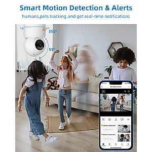 GIEC Indoor Security Camera for Home 2K HD Kids/Pet Camera Pan Tilt Smart WiFi Cameras 360 Degree Dog Cam with Two-Way Audio, Motion Detection,Night Vision,Cloud & SD Card Storage