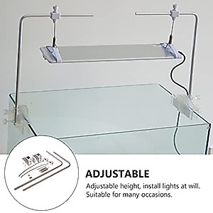 ULTECHNOVO Fish Tank Accessory Aquarium Light Rack- Universal Aquarium Light Bracket Adjustable Heigth- Aquarium Light Hanging Kit, Pulley Shaped Random Led Aquarium Light
