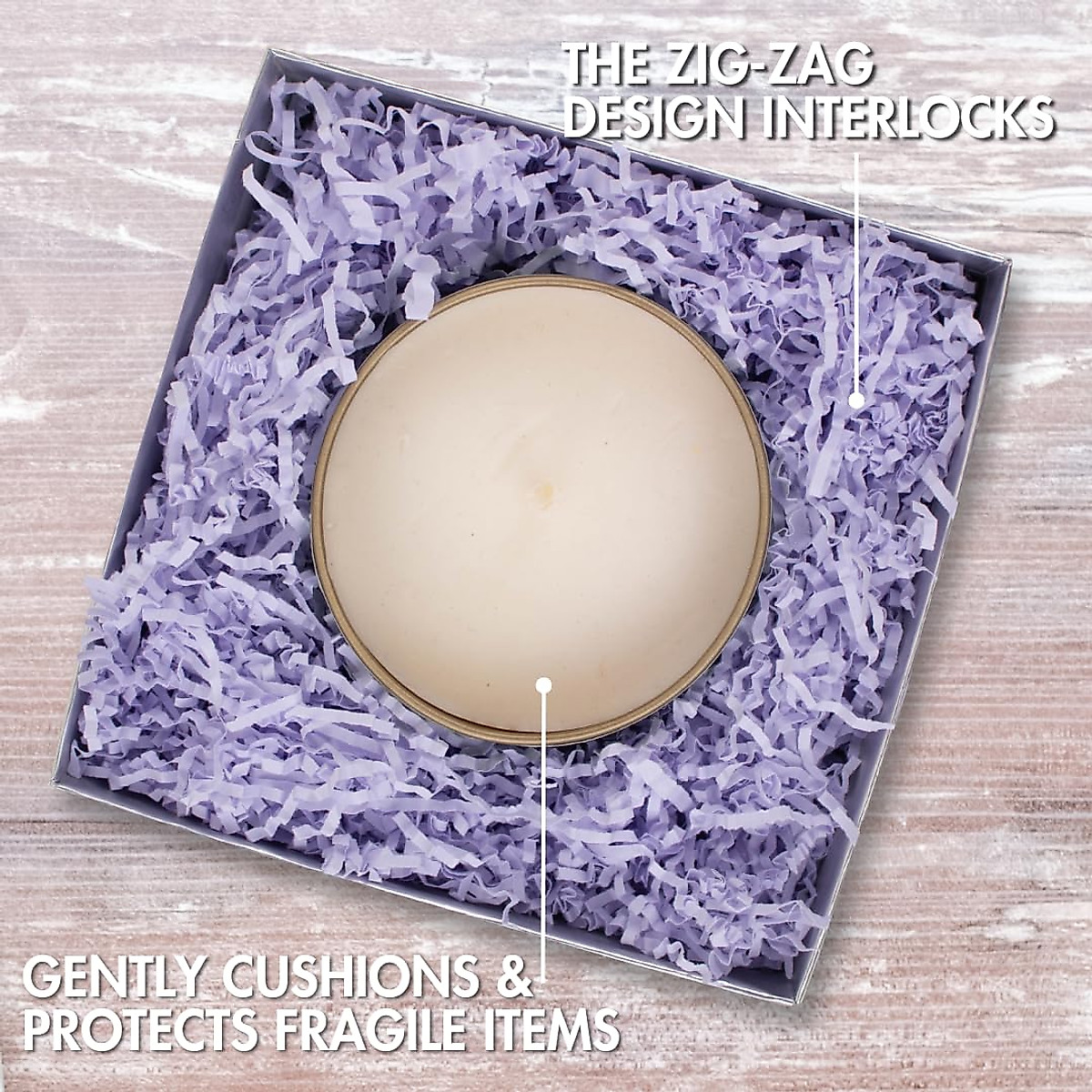 MagicWater Supply Soft & Thin Cut Crinkle Paper Shred Filler (1 LB) for Gift Wrapping & Basket Filling - Lavender