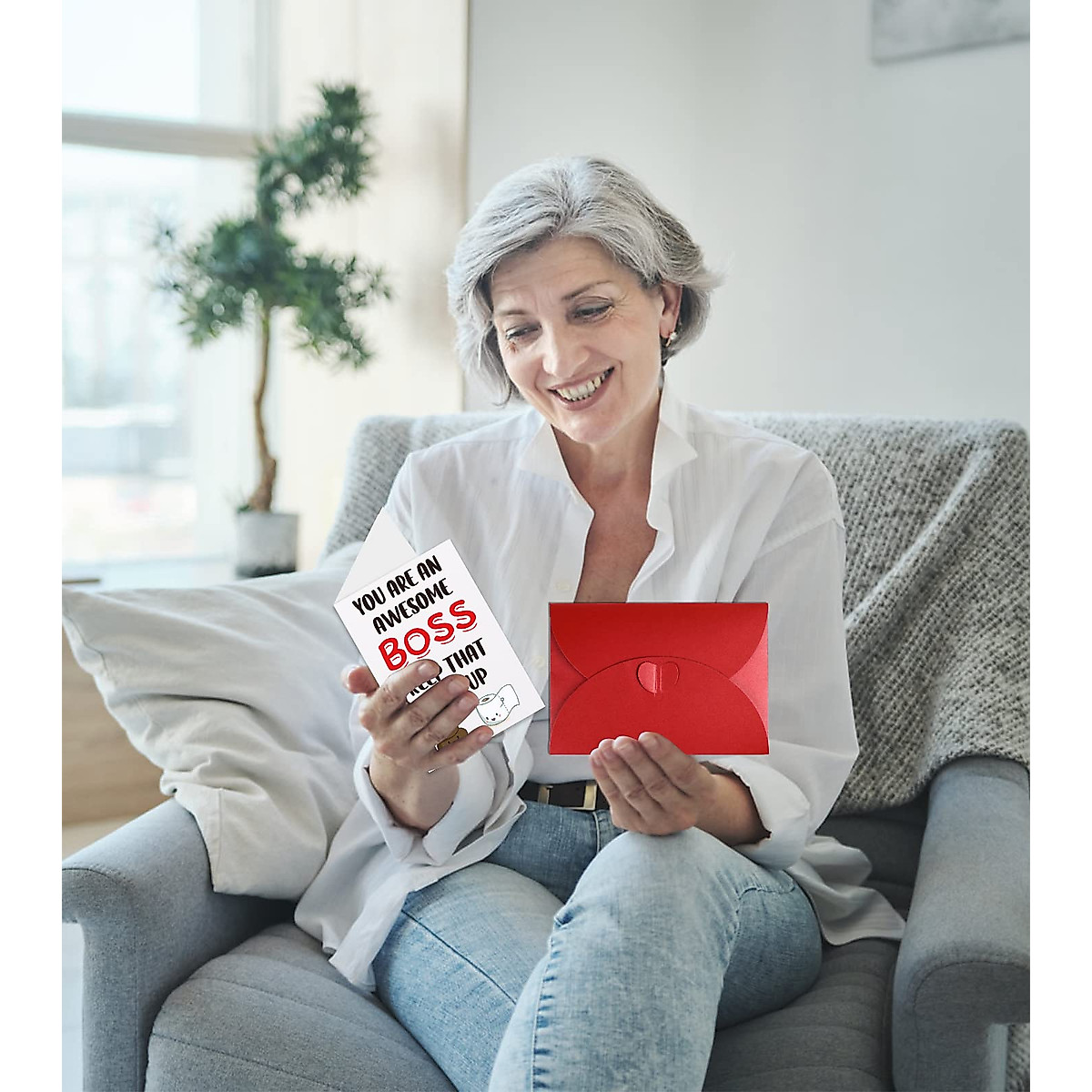 SICOHOME Funny Boss Day Card for Boss Women Men from Employee,Employer Appreciation Card,Boss's Day Gift Ideas for Women,Boss Day Gifts for Boss Male Female,Christmas Birthday Card for Boss Manager