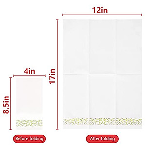 Esmartlife100 Disposable Hand Towels,guest towels disposable,Soft and Absorbent Line-Feel Dinner Napkin for Kitchen Bathroom,Parties,Dinners or Events(Gold)