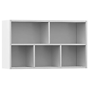 MNISDFL Open Display Book Shelf Freestanding Display Shelf Bookshelf Decor Book Cabinet/Sideboard White 19.7"x9.8"x31.5" Engineered Wood for Home Office School