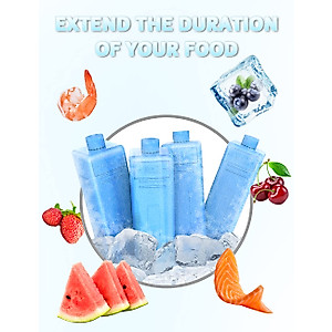 SEEPER Ice Packs for Coolers, Materials Eco-Friendly, Reusable Long Lasting Freezer Packs for Lunch Bags/Boxes, Air Cooler, Food Preservation, Medical Emergencies, Transport, First Aid Sprains