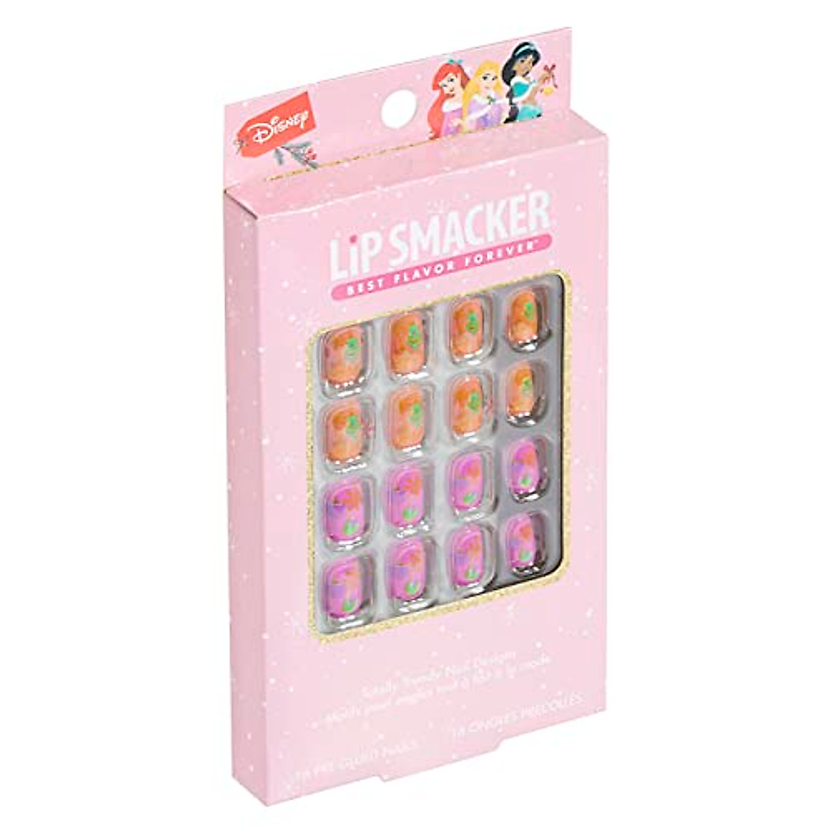 Lip Smacker Disney Princess Holiday Press On Nails Stocking Christmas Gifts For Girls Kids