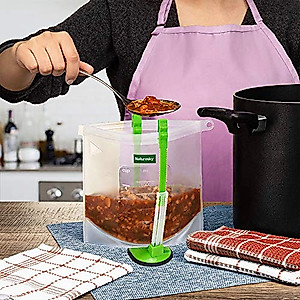 Reusable Silicone Food Storage Bags - Reusable Silicone Food Bag 6 Pack Airtight Food Fresh Preserving Bag for Sandwich, Vegetables,Snack,Liquid,2 Large and 4 Medium