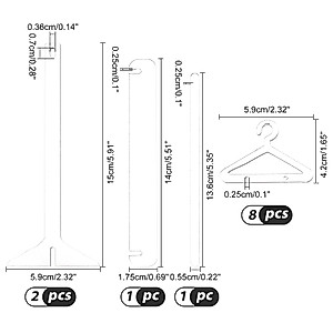 SUPERFINDINGS Acrylic Earring Displays Clear Hanger Earrings Display Stand with 8 Hangers for Jewelry Display Supplies Hanging Earring Show