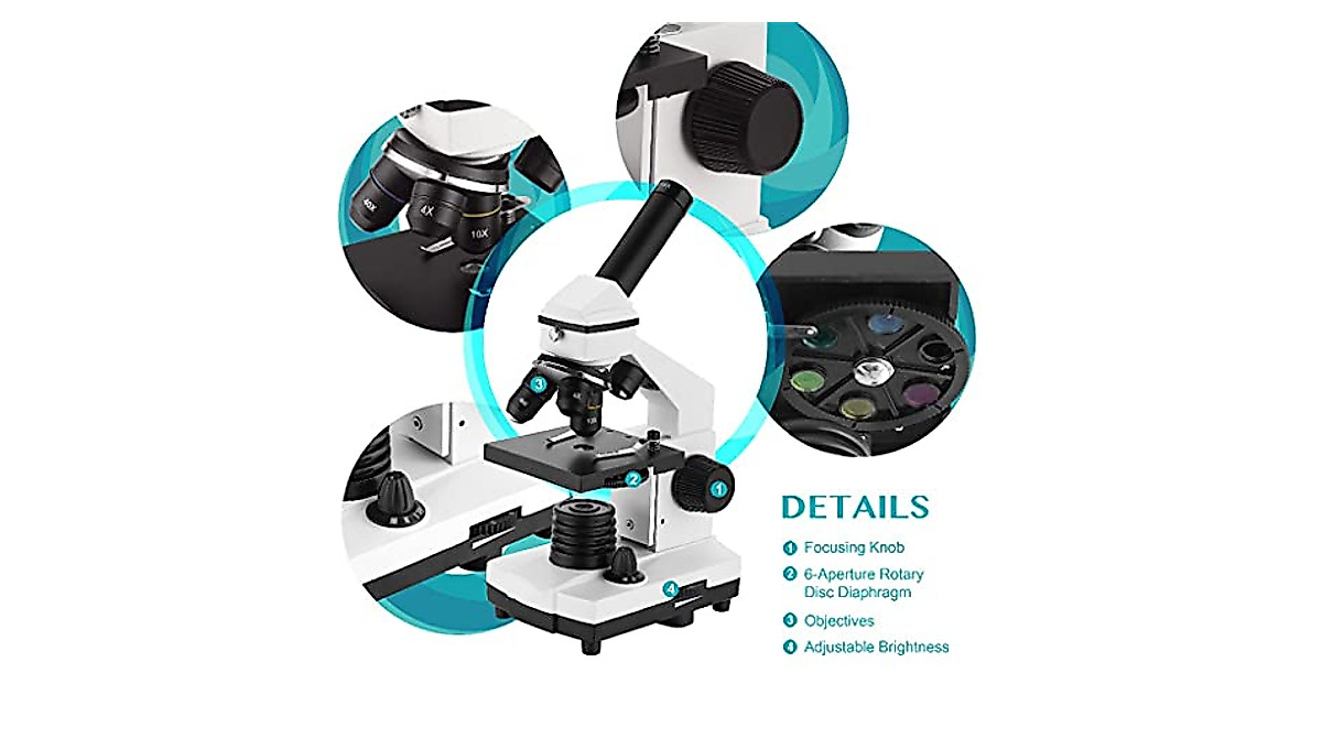 CZDYUF 64X-640X Professional Biological Microscope Up/Down LED ...