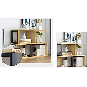 Metal Bookshelf Bookcase Magazine Rack Shelf Partition Stratification Storage Rack Display Stand Office Home Living Room Bedroom MUMUJIN (Size : 60X24X65CM)