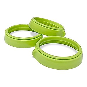 Baby Bottle Collar Rings for Comotomo Baby Bottles | Compatible with 5 Ounce and 8 Ounce Comotomo Baby Bottle | Replacement Bottle Collar, 3 Pack (Green)