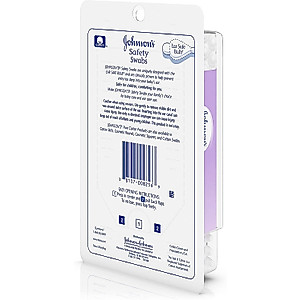 Johnson's 008256OurBundle Non-Chlorine Bleached Safety Ear Swabs for Babies and Children, 55 ct ( Pack of 2)