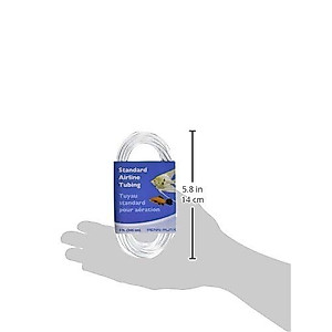 PENN-PLAX Standard Airline Tubing for Aquariums – Clear and Flexible – Resists Kinking – Safe for Freshwater and Saltwater Fish Tanks – 8 Feet