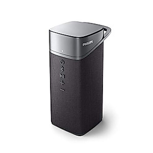 PHILIPS S3505 Wireless Bluetooth Speaker with Bold Sound, Kvadrat Speaker Fabric, Up to 10 Hours Playtime, IPX7 Waterproof, Shower Ready, Small Size, Gray