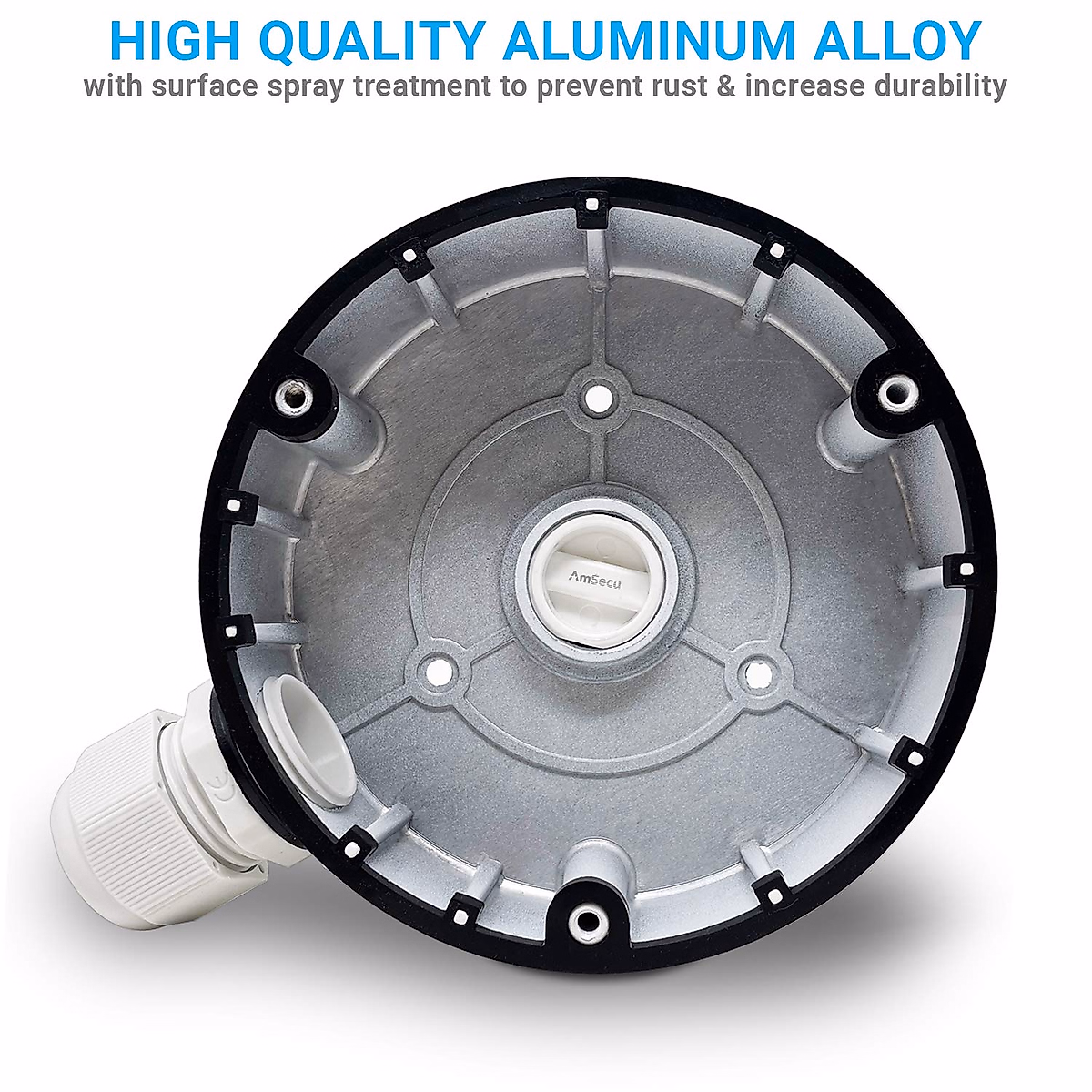 White Junction Box/Mounting Base for Hikvision Turret Camera DS-2CD23x2 CB130T DS-1280ZJ-DM8 (6 Pack)