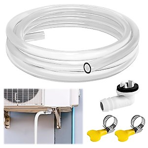 10ft Air Conditioner Drain Hose, AC Drain Hose Connector,Window Air Conditioner Drain Kit for Universal Mini-Split Unit (1Pack)