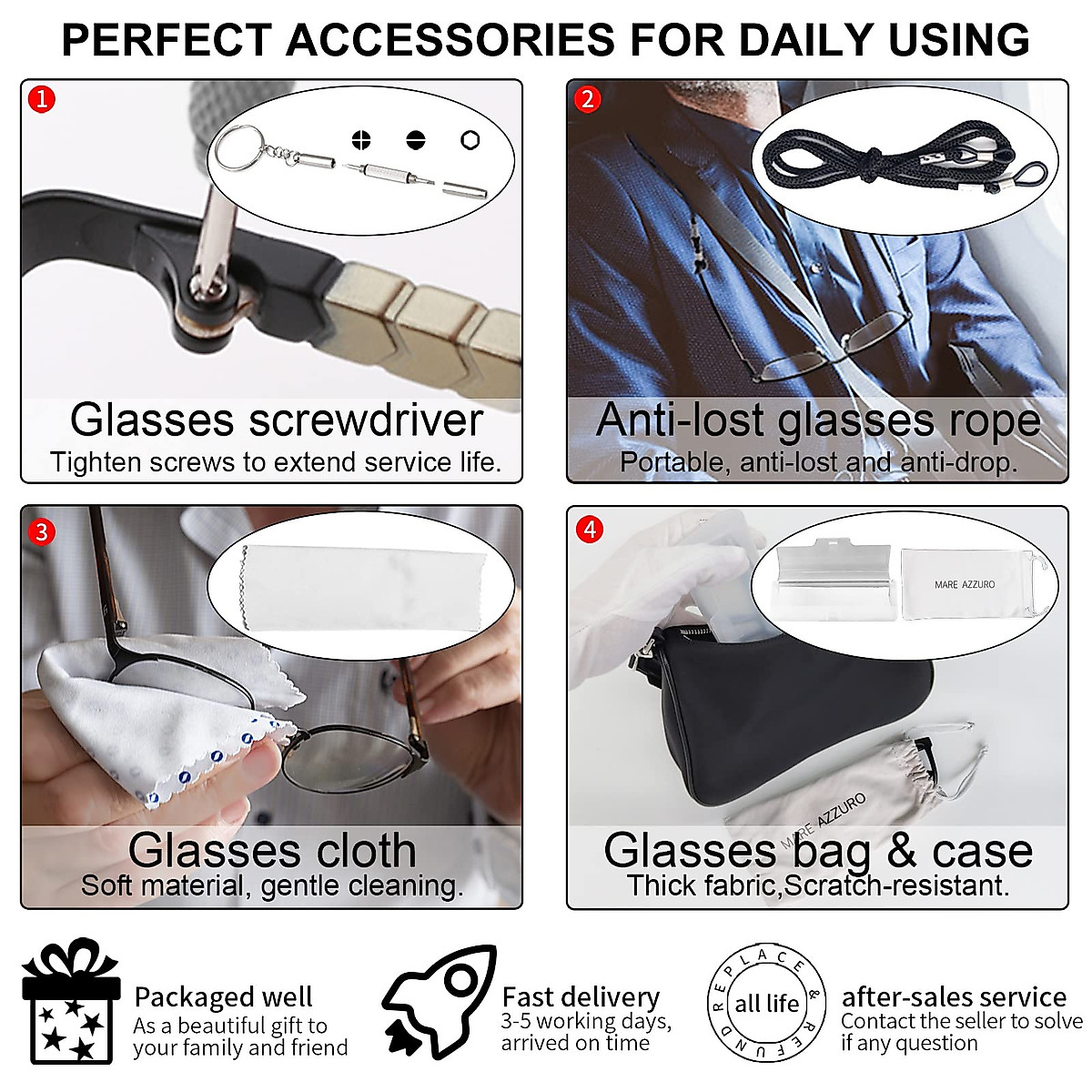 MARE AZZURO Oversized Square Reading Glasses Men Large Readers Big Face 1.0 1.25 1.5 1.75 2.0 2.25 2.5 2.75 3.0 3.5 4.0 5.0 6.0 (Black, 2.00)