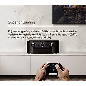 Marantz AVR SR7015-9.2 Channel Amplifier, 8K HDMI Upscaling, Auro 3D, IMAX Enhanced, Dolby Surround Sound, Alexa + HEOS Compatibility, Easy to Setup