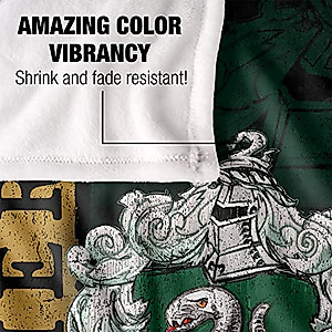 Harry Potter Blanket, 36"x58" Harry Potter House Crest Slytherin Silky Touch Super Soft Throw Blanket