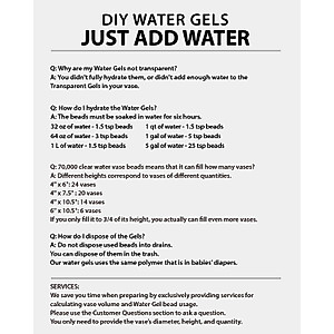 NOTCHIS 70,000 Clear Water Gel Beads for Vases, Transparent Gel Water Pearls Bead for Vase Filler, Floating Pearls, Floating Candles, Wedding Centerpiece Floral Decorations