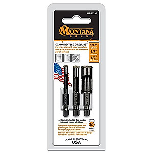 Montana Brand 3pc Diamond Drill Bit Set