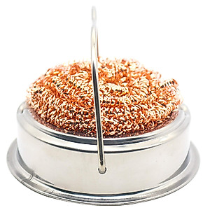 Soldering Tip Cleaner, Soldering Iron Tip Cleaner and Cleaning Copper Wire Ball Kit, Wipe the Soldering Iron and Soldering Iron Tip with Clean Copper Wire Ball, No Water is Needed