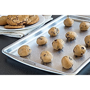 Doughmakers 40056 Premium Quality Commercial Grade Bakeware, Set of 3 Baking Pans, 10 x 15 sheet, 9 x 13 pan, 9-inch round, Silver, Large