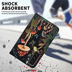 for Microsoft Surface Duo 2 Case for Women Men,AIRWEE Ultra Slim Hard PC Shookproof Fold Case Protective Cover for Microsoft Surface Duo 2 2nd 2021,Mushroom Moon Night