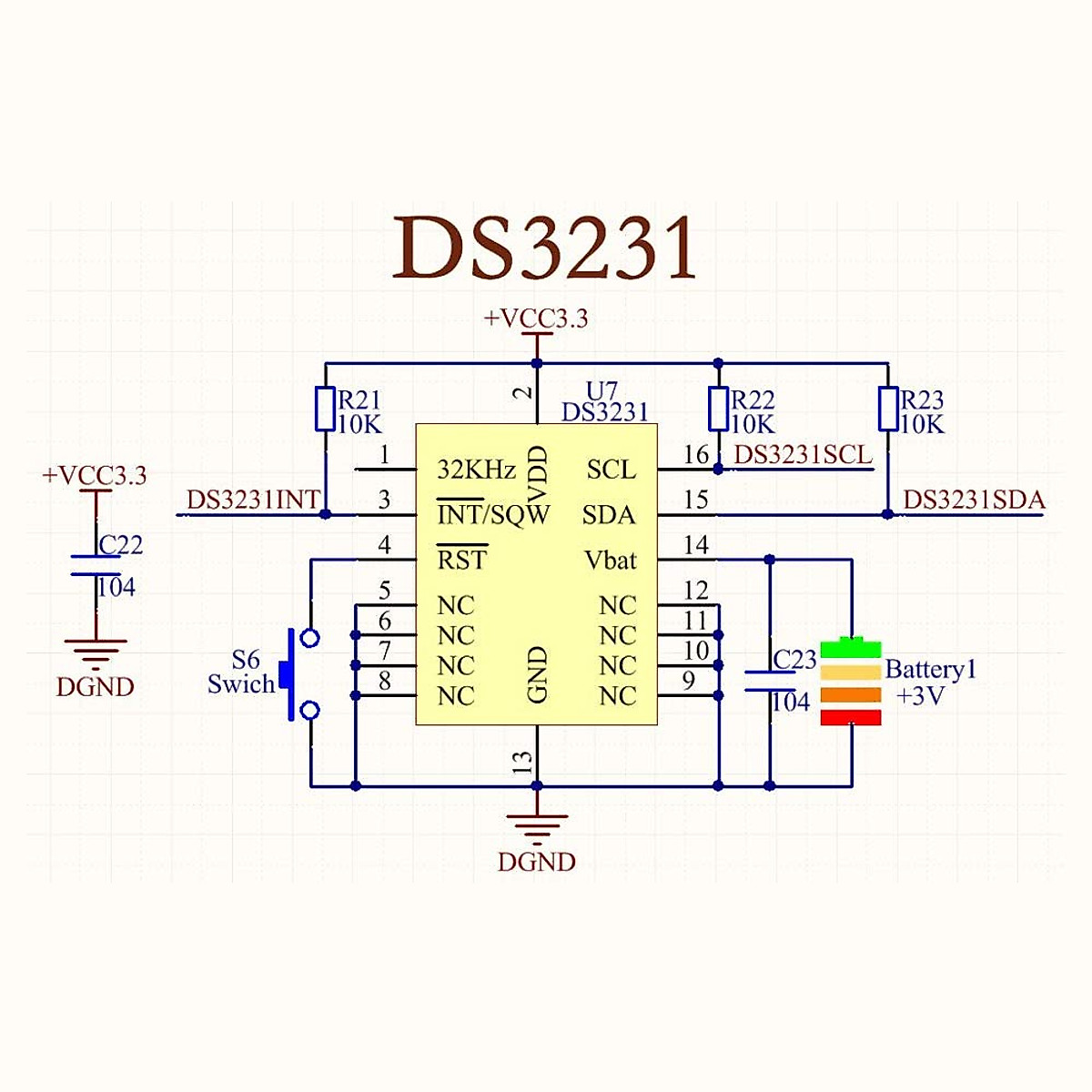 DS3231 AT24C32 IIC RTC Module Clock Timer Memory Module Beats Replace DS1307 I2C RTC Board (Batteries not Included) + 20 PCS Male to Female Jumper Wire Cable