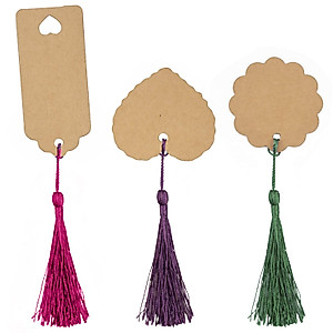 Foraineam 300 Pieces 20 Colors 5 Inch / 13cm Silky Handmade Soft Tassels Floss Bookmark Tassels with Loop for Jewelry Making, DIY Craft Projects, Bookmarks