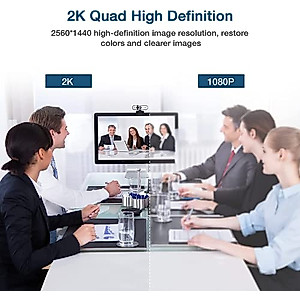 cambase with Microphone Camera for Computer,0.1 Second Auto-Focus,2K Full HD Webcams,Dual Microphone & Cover Web Camera,for YouTube/OBS/Facebook/Gaming/Zoom/Skype/FaceTime/Teams/Twitch/Etc