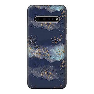 R3364 Gold Star Sky Case Cover for LG V60 ThinQ 5G