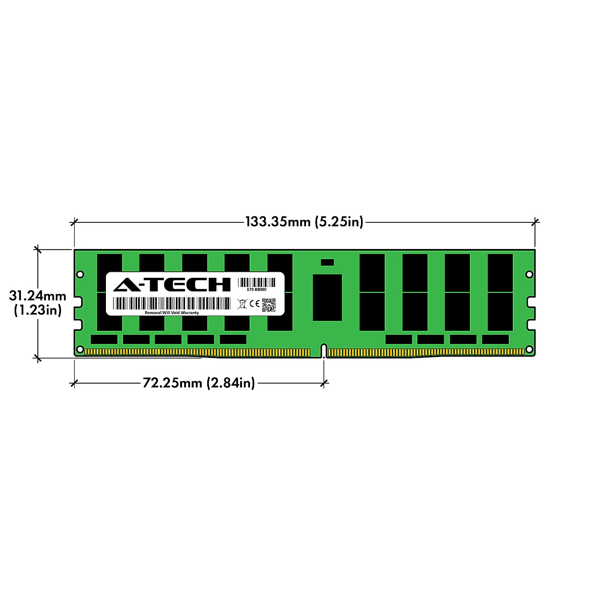 A-Tech 32GB RAM Replacement for Hynix HMA84GL7AMR4N-TF | DDR4 2133MHz PC4-17000 (PC4-2133P) 4DRx4 (4Rx4) 1.2V ECC LRDIMM Load Reduced DIMM 288-Pin Memory Module