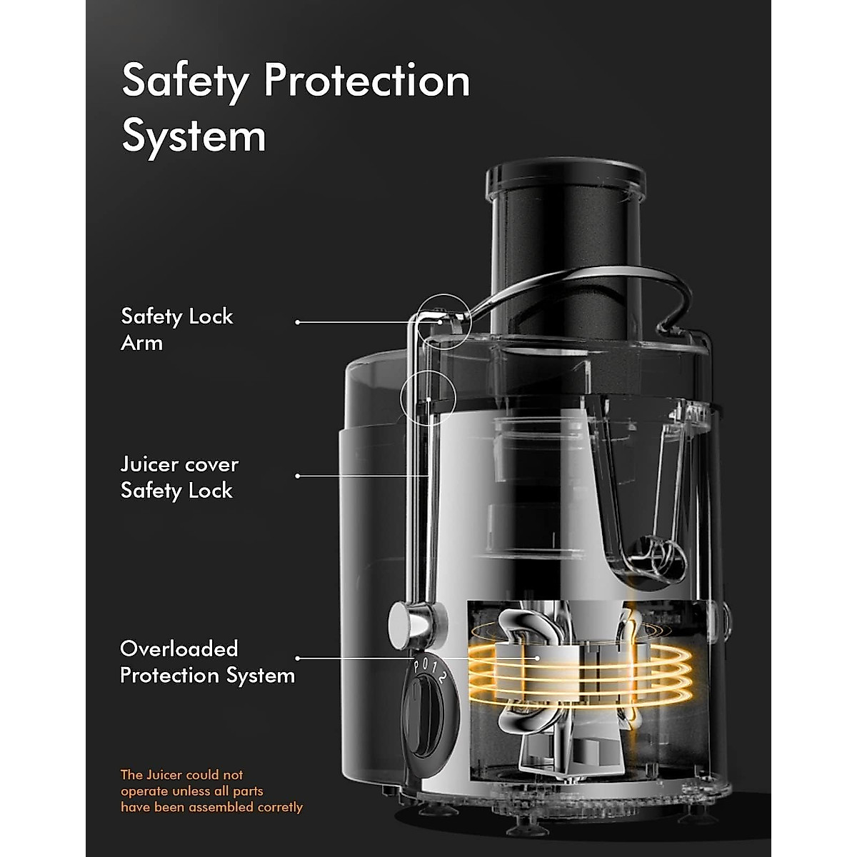 Juicer Machines, SiFENE 3" Big Mouth Centrifugal Juicer Extractor for Fruits & Vegetables (Gray)