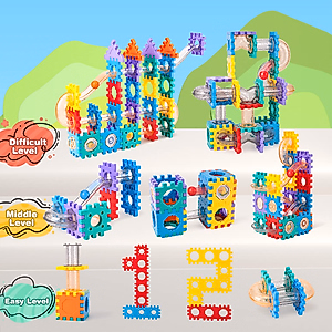 TAKIHON Marble Run Race Track Toys,192PCS Building Blocks Set with Ball,DIY Building Toys,STEM Educational Toys,Gift for Kids,Toddlers,Boys,Girls