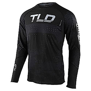 Troy Lee Designs SE Ultra Mens Jersey for Racing Motocross Dirt Bike, 4 Wheeler or ATV. Racing Day Performance. Adult, Unisex - Black/Charcoal, 2X