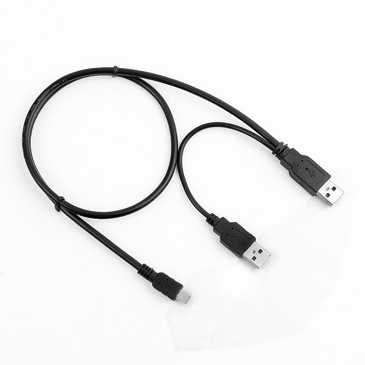 MaxLLTo® USB Y PC Charger+Data SYNC Cable Cord for Iomega eGo USB 2.0 Portable Hard Drive